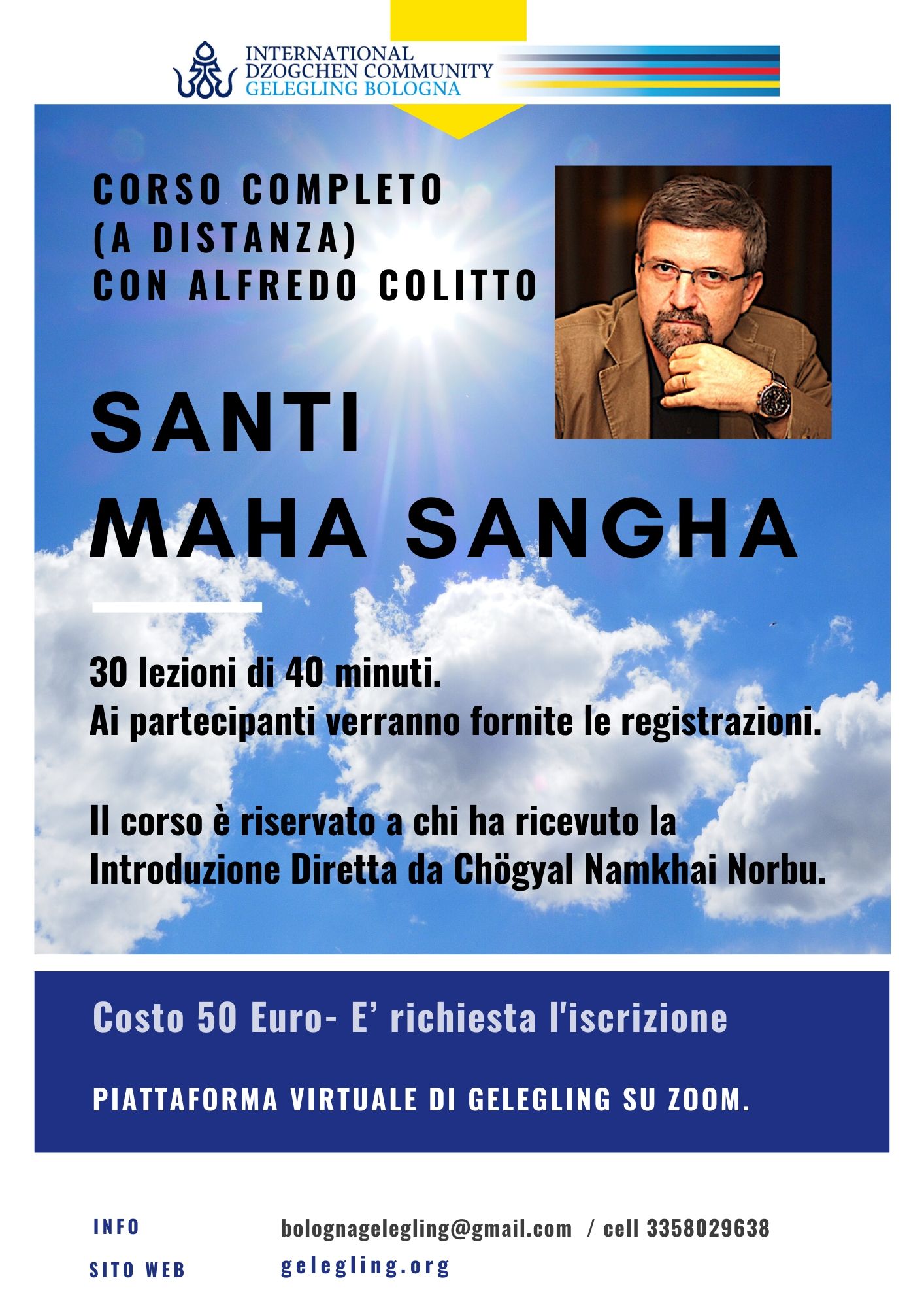 Aprile: 7-14-21-28, 2020 – Corso completo (a distanza) con Alfredo Colitto
